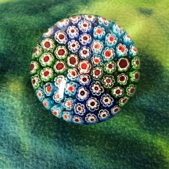 Accessories | Gorgeous Vintage Millefiori Flower Paperweight | Poshmark